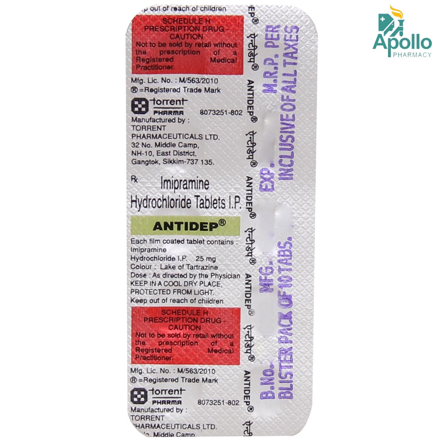 Antidep Tablet 10's Price, Uses, Side Effects, Composition - Apollo ...