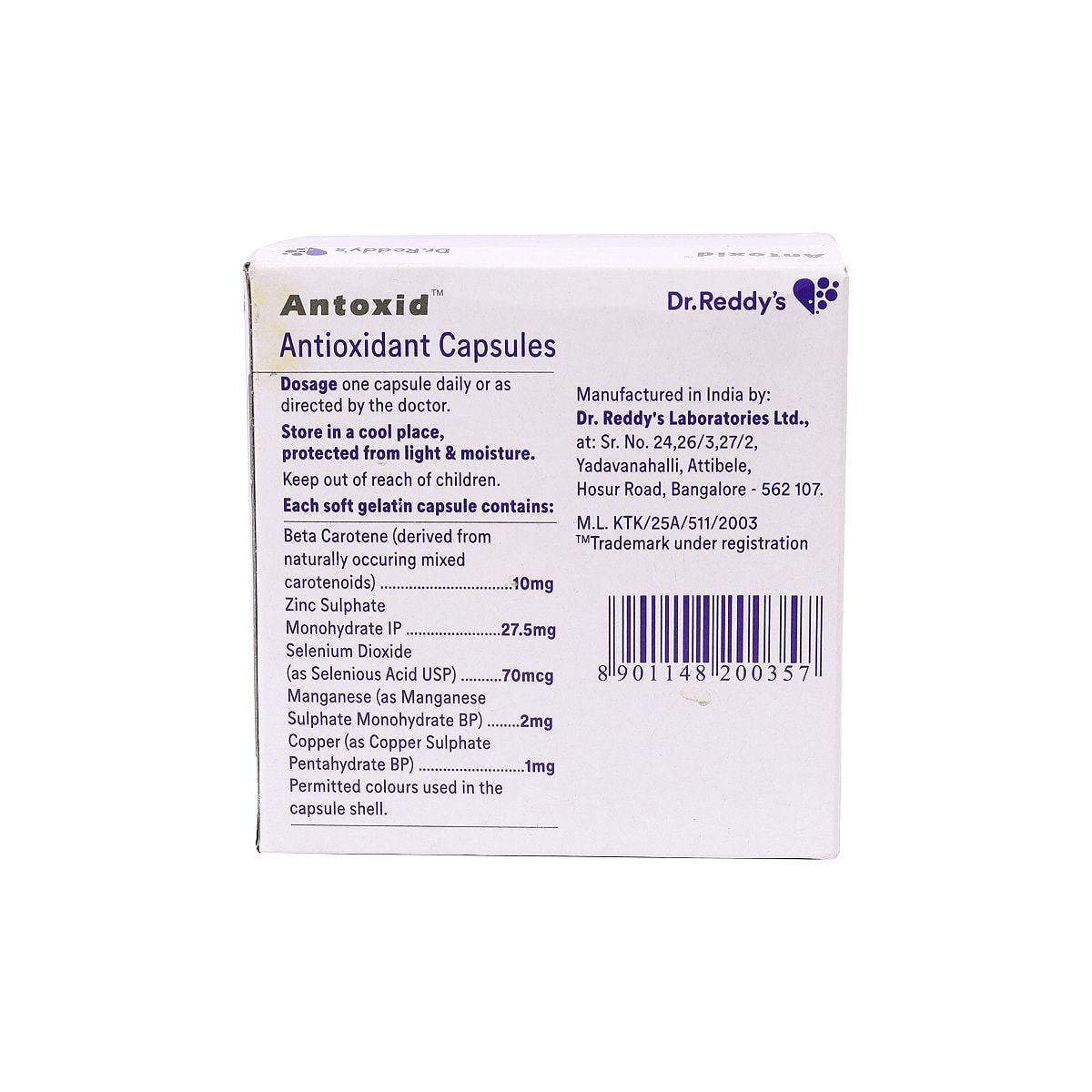 Antoxid Capsule 30's Price, Uses, Side Effects, Composition - Apollo ...