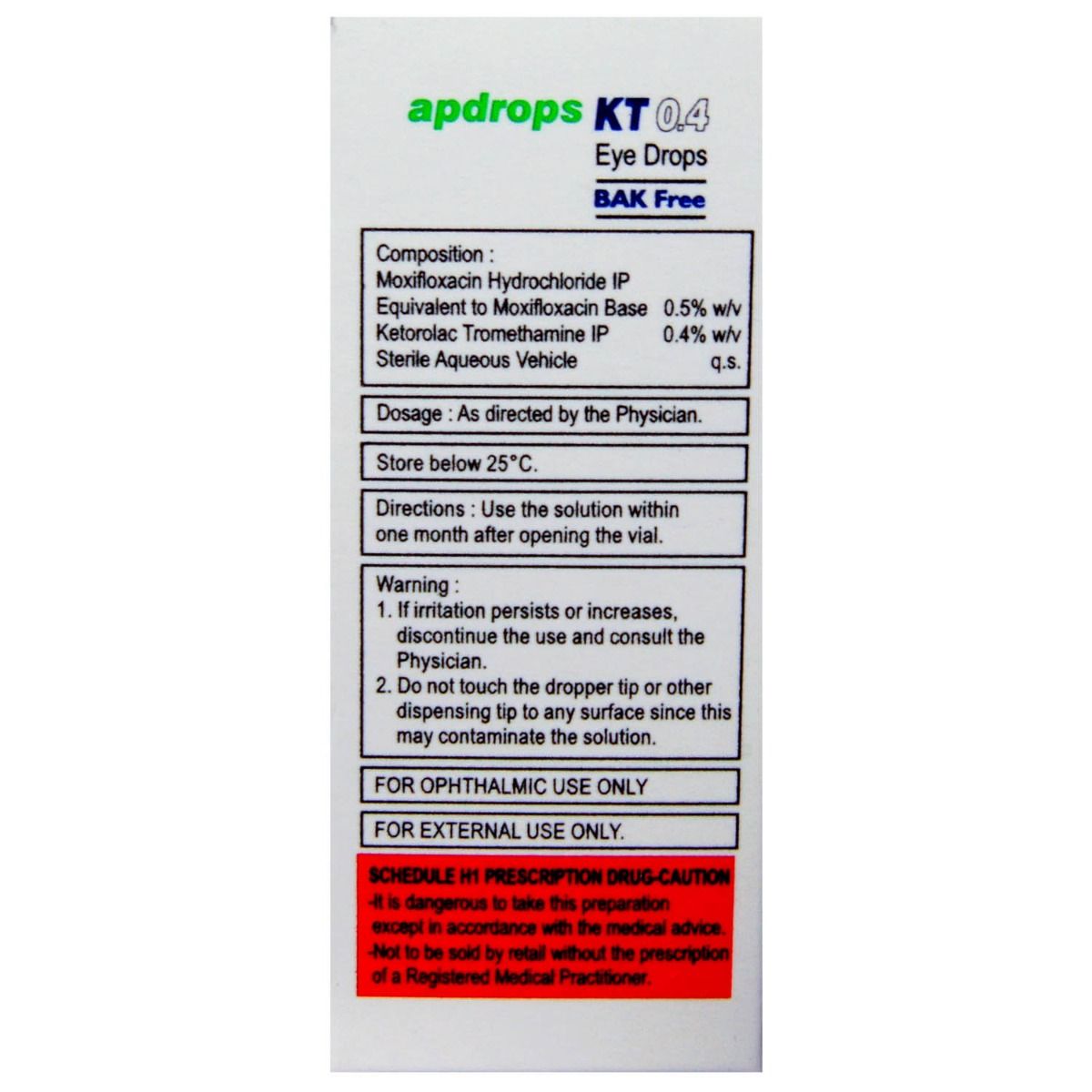 Apdrops KT Eye Drops 5 ml Price, Uses, Side Effects, Composition ...