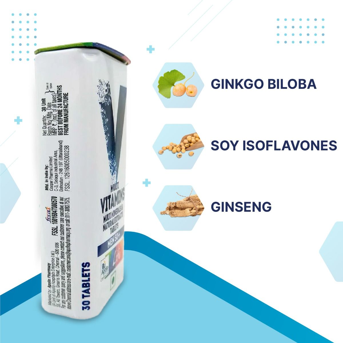 Apollo Life Multi Vitamin for Men 50+, 30 Tablets Price, Uses, Side ...