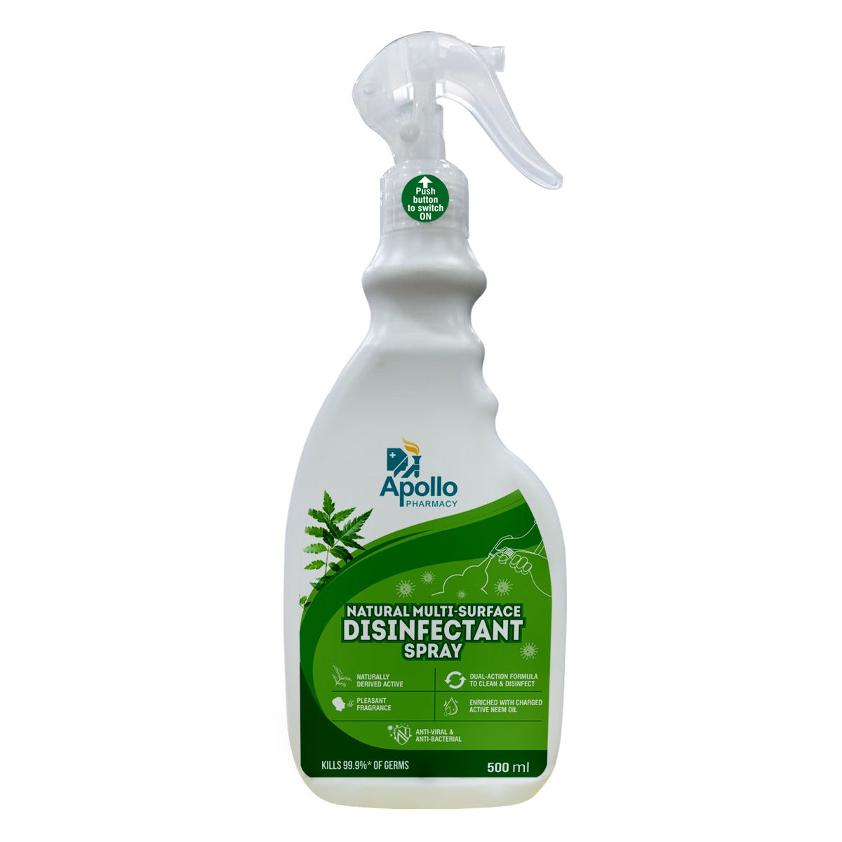 Apollo Pharmacy Natural Multi-Surface Disinfectant Spray, 500 ml Price ...