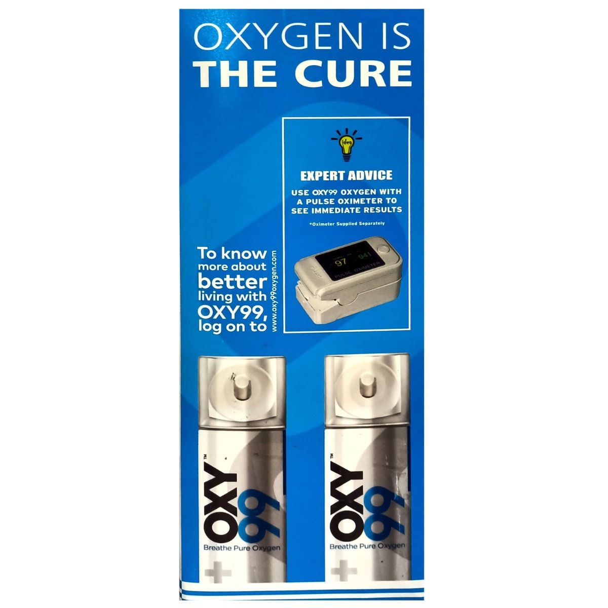 Boschi Italy Oxy99 Portable 500 ml Oxygen Can With Two Masks, 1 Kit ...