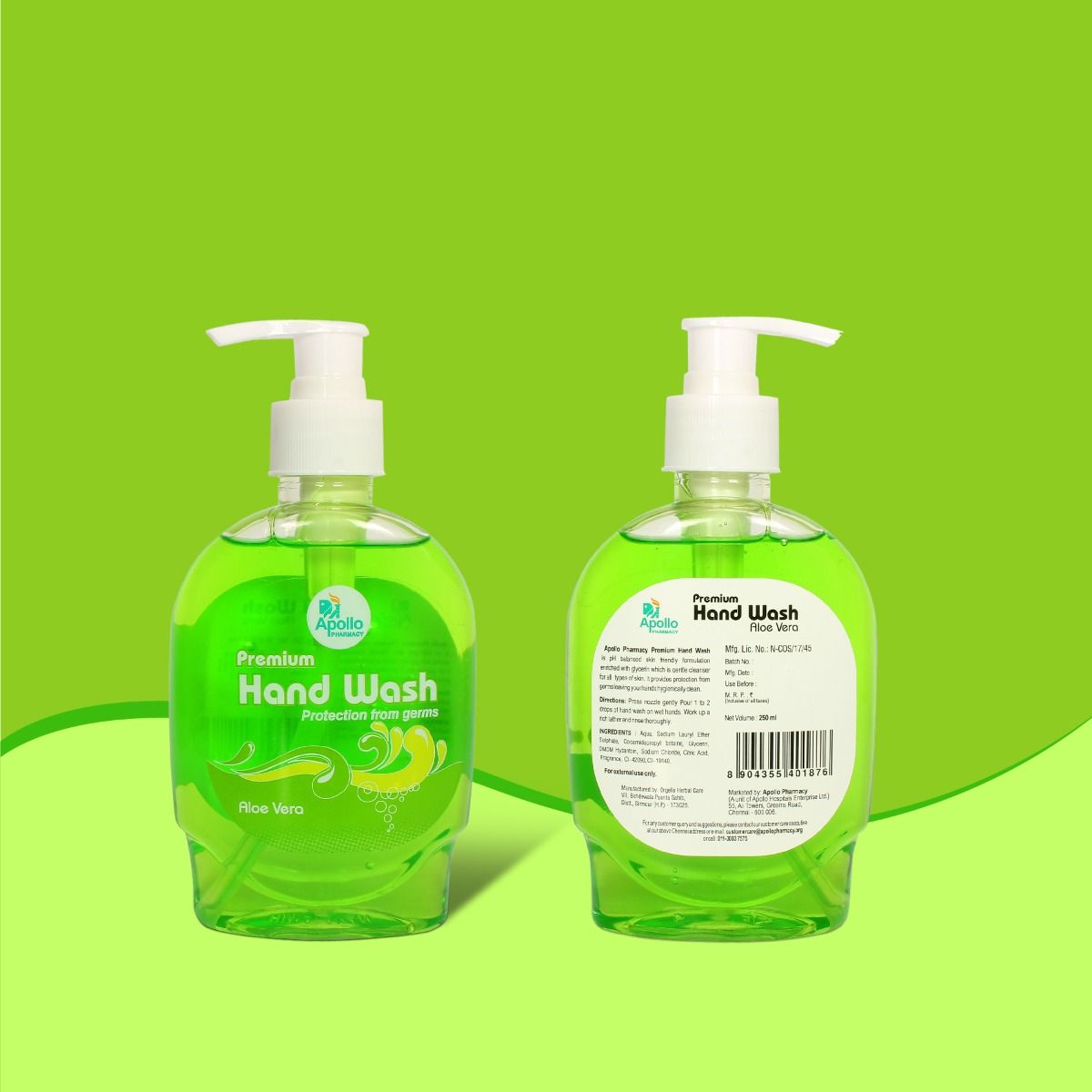 Apollo Pharmacy Premium Aloe Vera Handwash, 750 ml (3x250 ml) Price ...