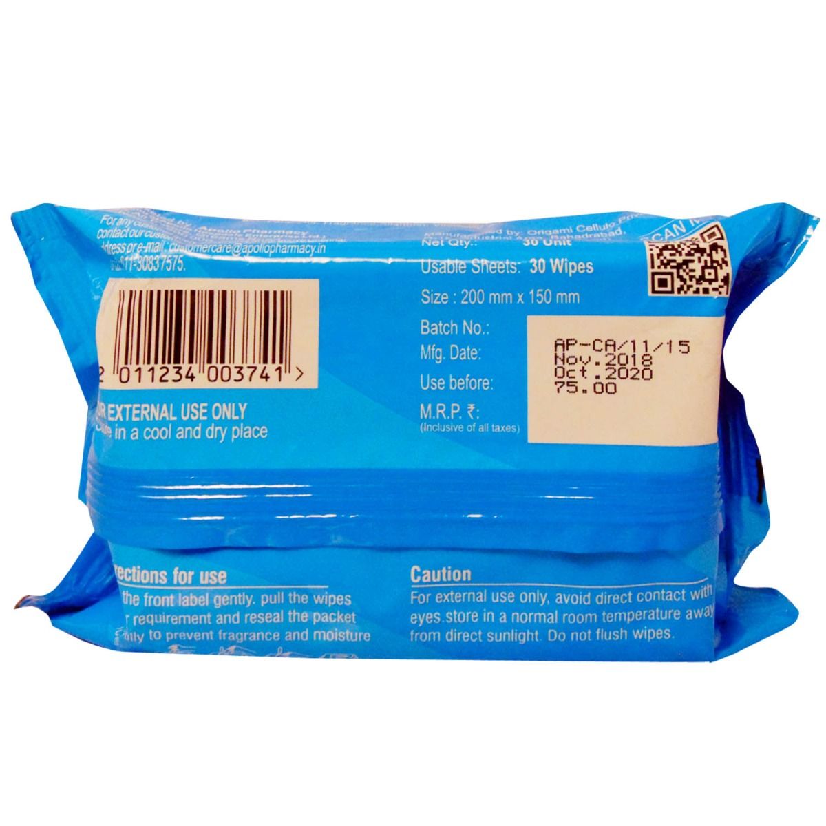 Apollo Life Cucumber & Aloe Vera Refreshing Wet Wipes 30's Price, Uses ...