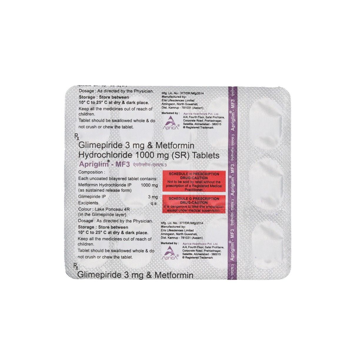 Apriglim-MF3 Tablet 15's Price, Uses, Side Effects, Composition ...