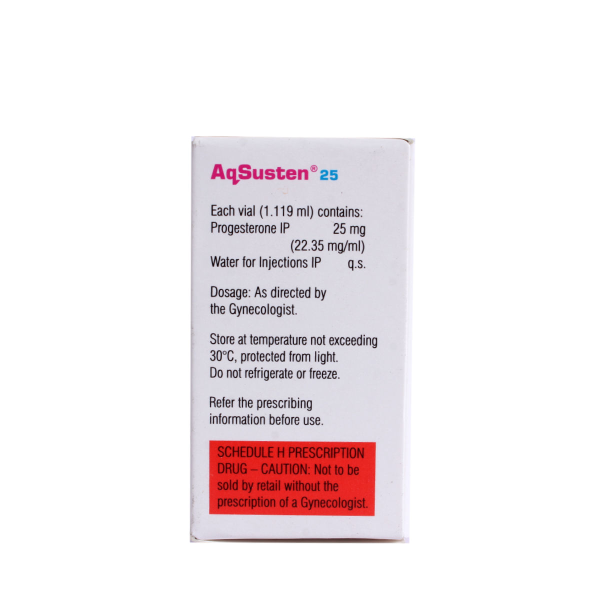 Aqsusten 25 Solution for Injection 1.119 ml Price, Uses, Side Effects ...