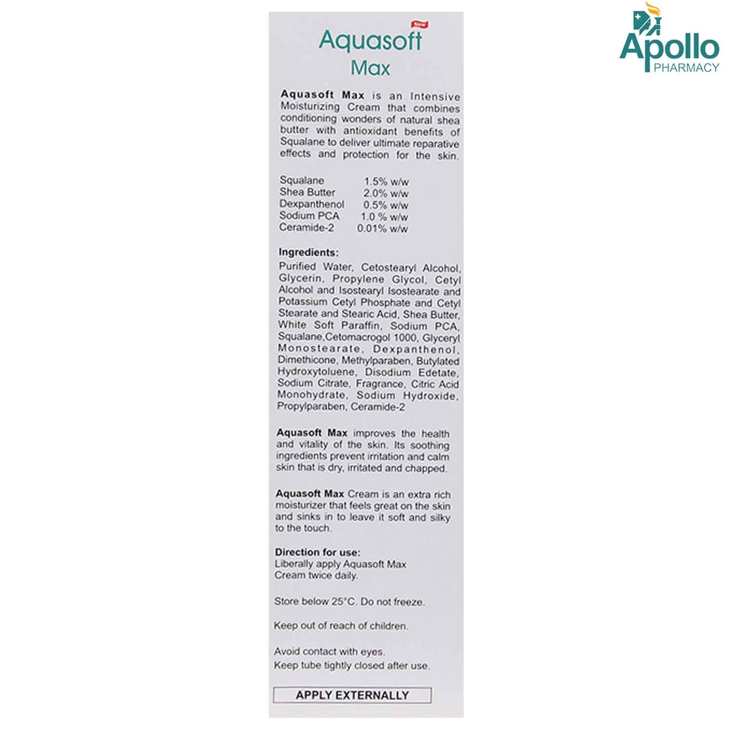 Aquasoft Max Cream 150 gm Price, Uses, Side Effects, Composition ...