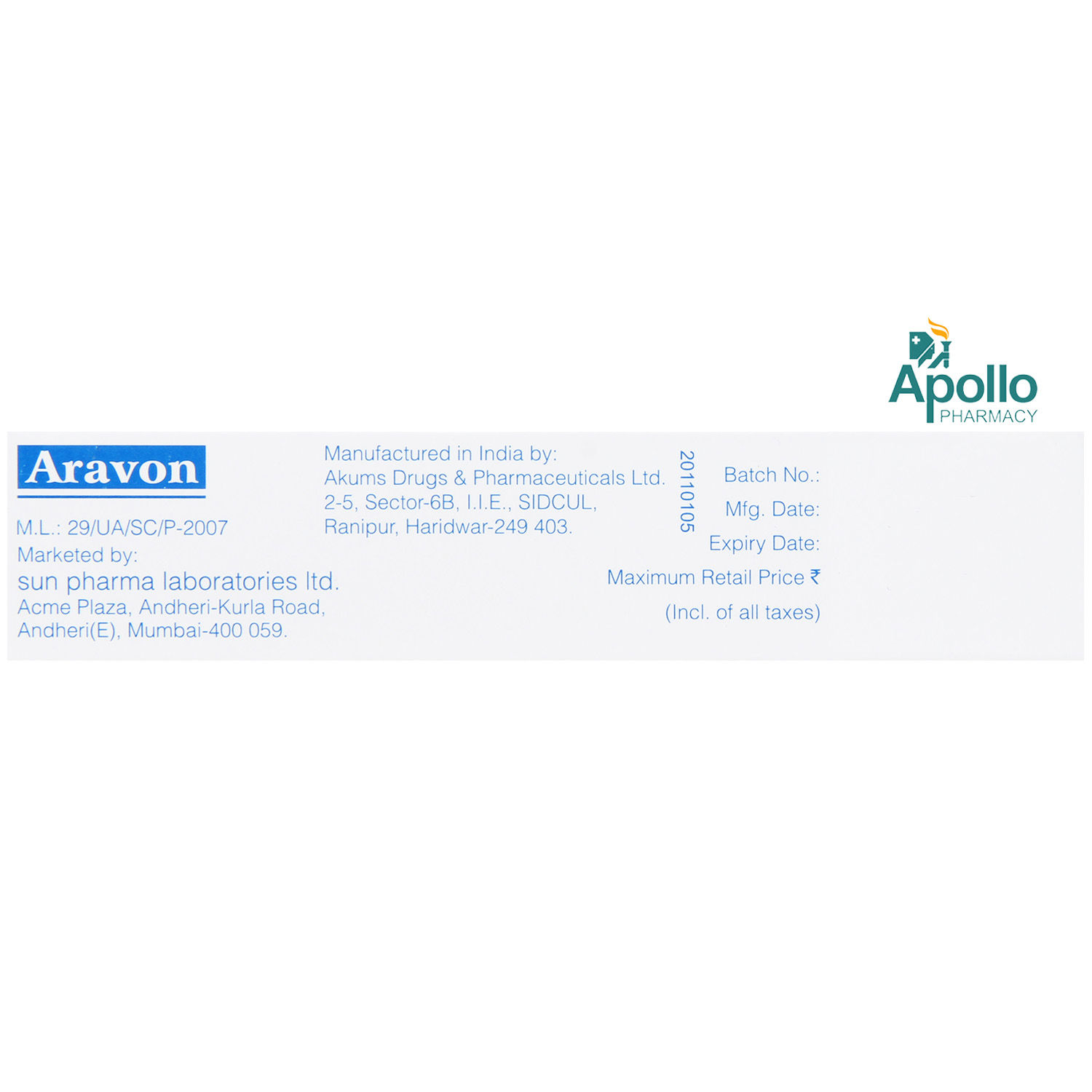 ARAVON AMPOULE 20ML Price, Uses, Side Effects, Composition - Apollo ...