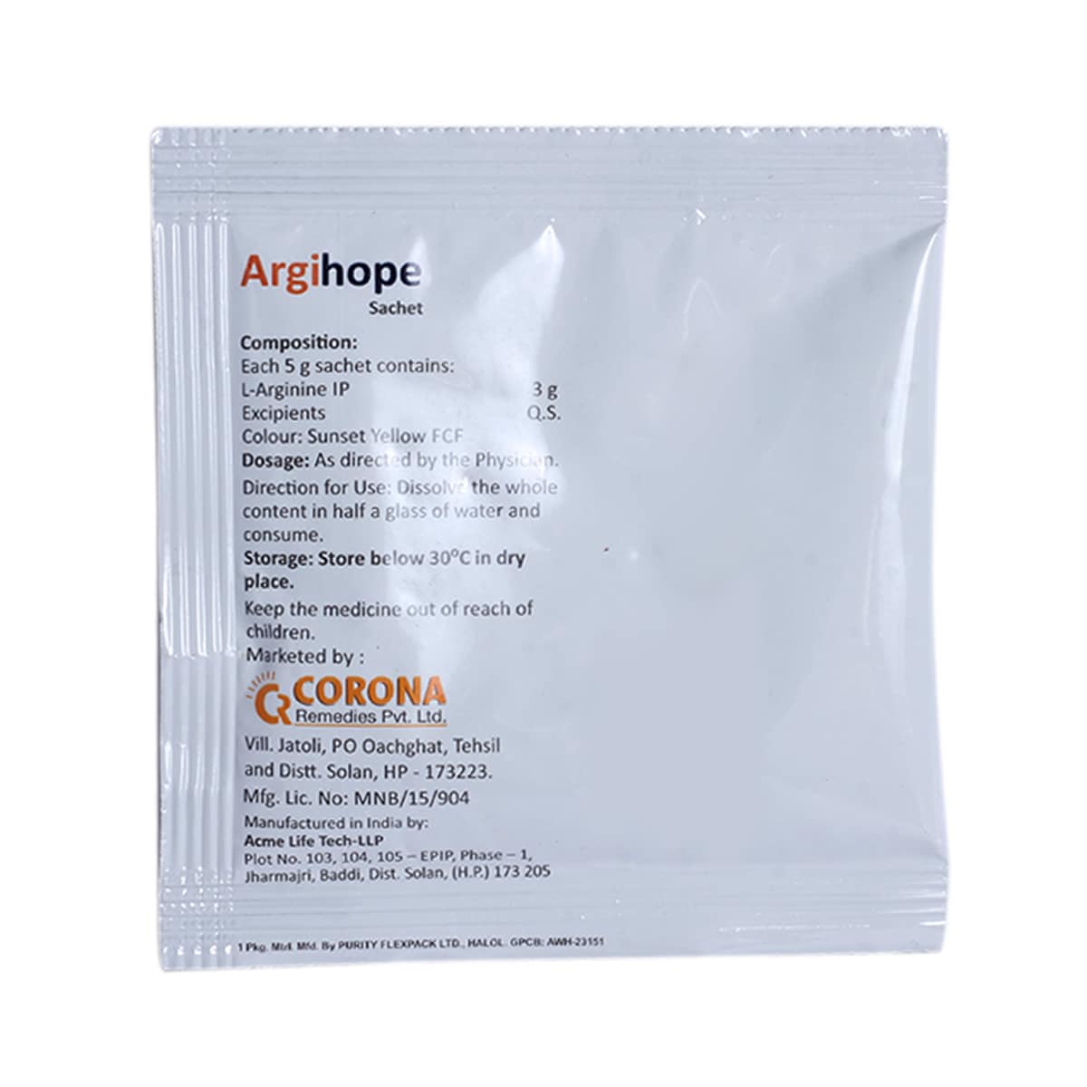 Argihope Sugar Free Orange Lemon Sachet 5 gm Price, Uses, Side Effects ...