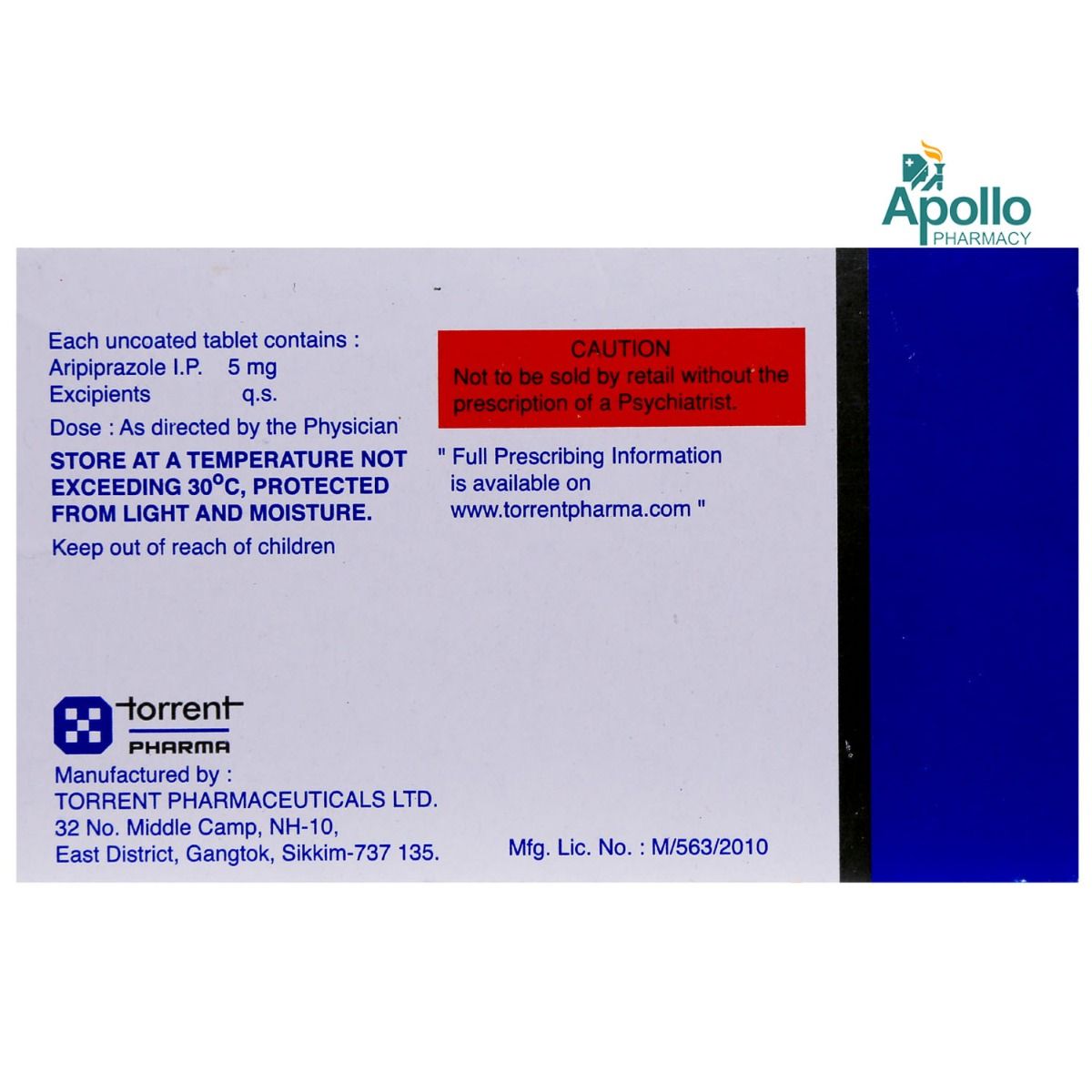 Arip MT 5 Tablet 15's Price, Uses, Side Effects, Composition - Apollo ...