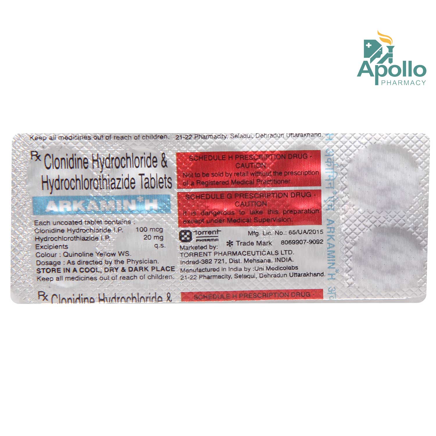 Arkamin H Tablet 10's Price, Uses, Side Effects, Composition - Apollo ...
