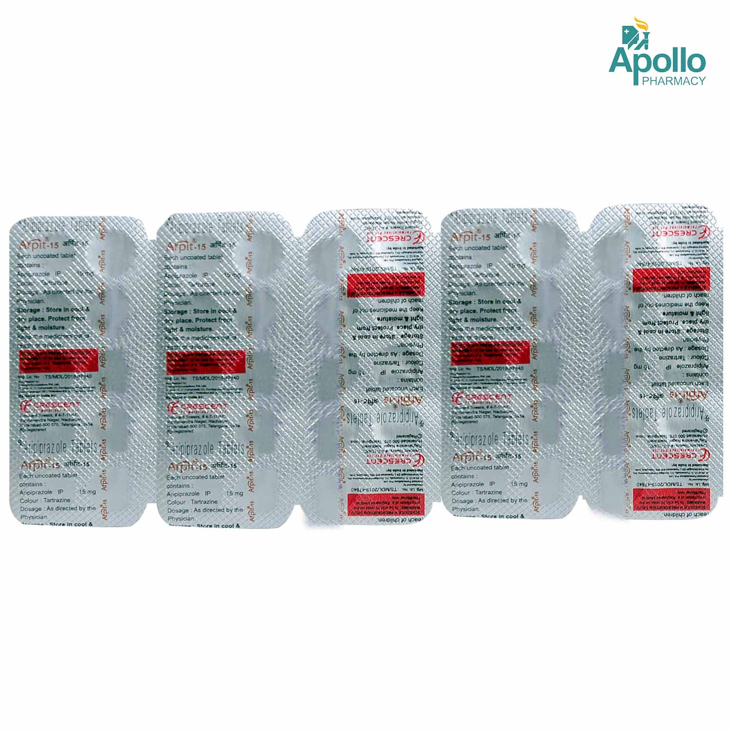 Arpit-15 Tablet 10's Price, Uses, Side Effects, Composition - Apollo ...