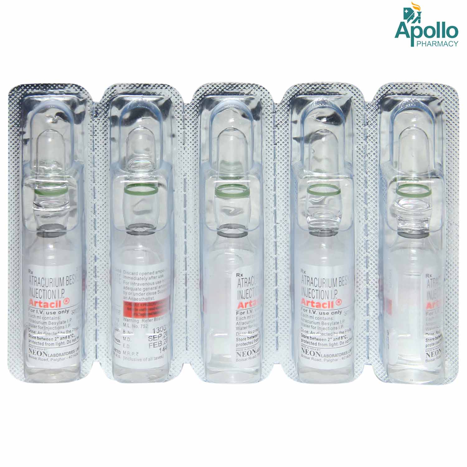 Artacil Injection Atracurium 2.5 ml Price, Uses, Side Effects ...