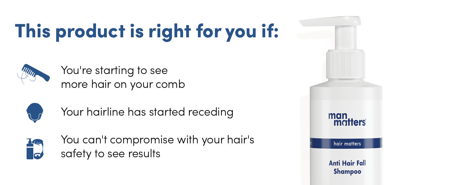 Man Matters Anti Hair Fall Shampoo, 200 ml Price, Uses, Side Effects ...