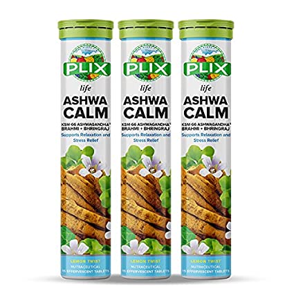 Plix Ashwa Calm Lemon Flavour Effervescent, 15 Tablets Price, Uses ...