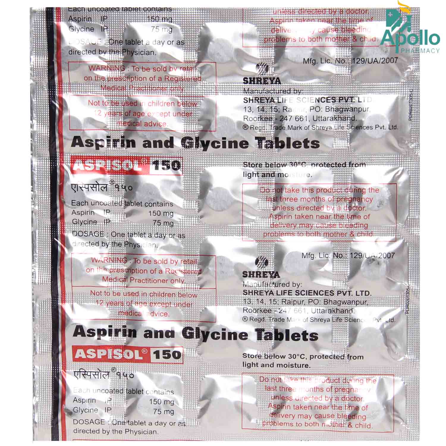 ASPISOL 150MG TABLET Price, Uses, Side Effects, Composition - Apollo ...