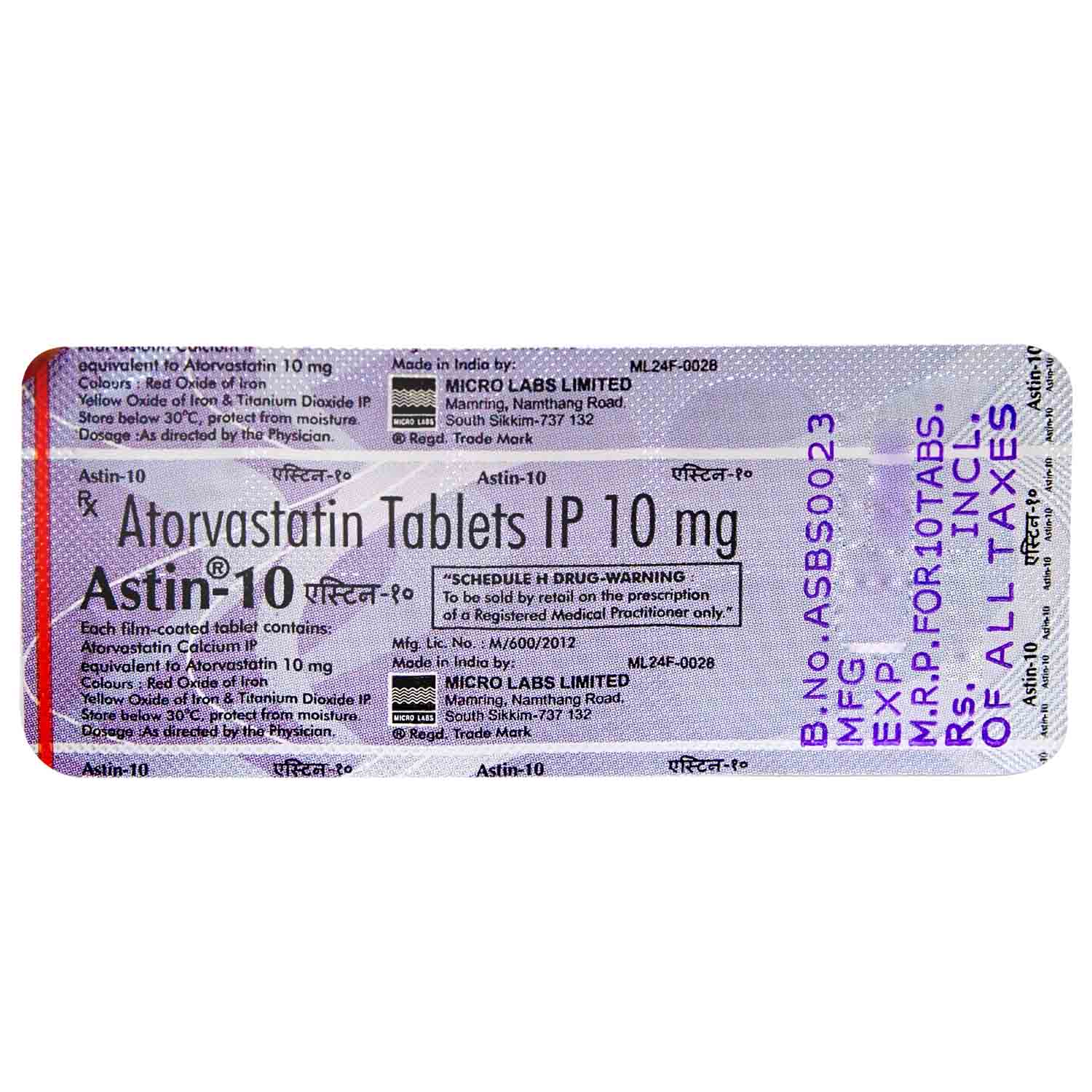 Astin 10 Tablet 10's Price, Uses, Side Effects, Composition - Apollo ...