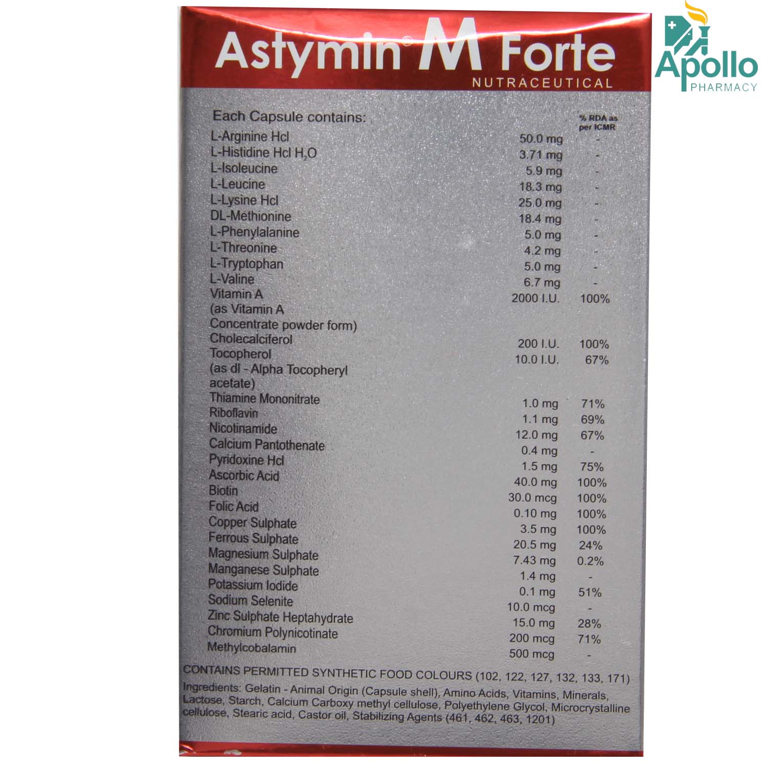 Astymin M Forte Capsule 30's Price, Uses, Side Effects, Composition ...