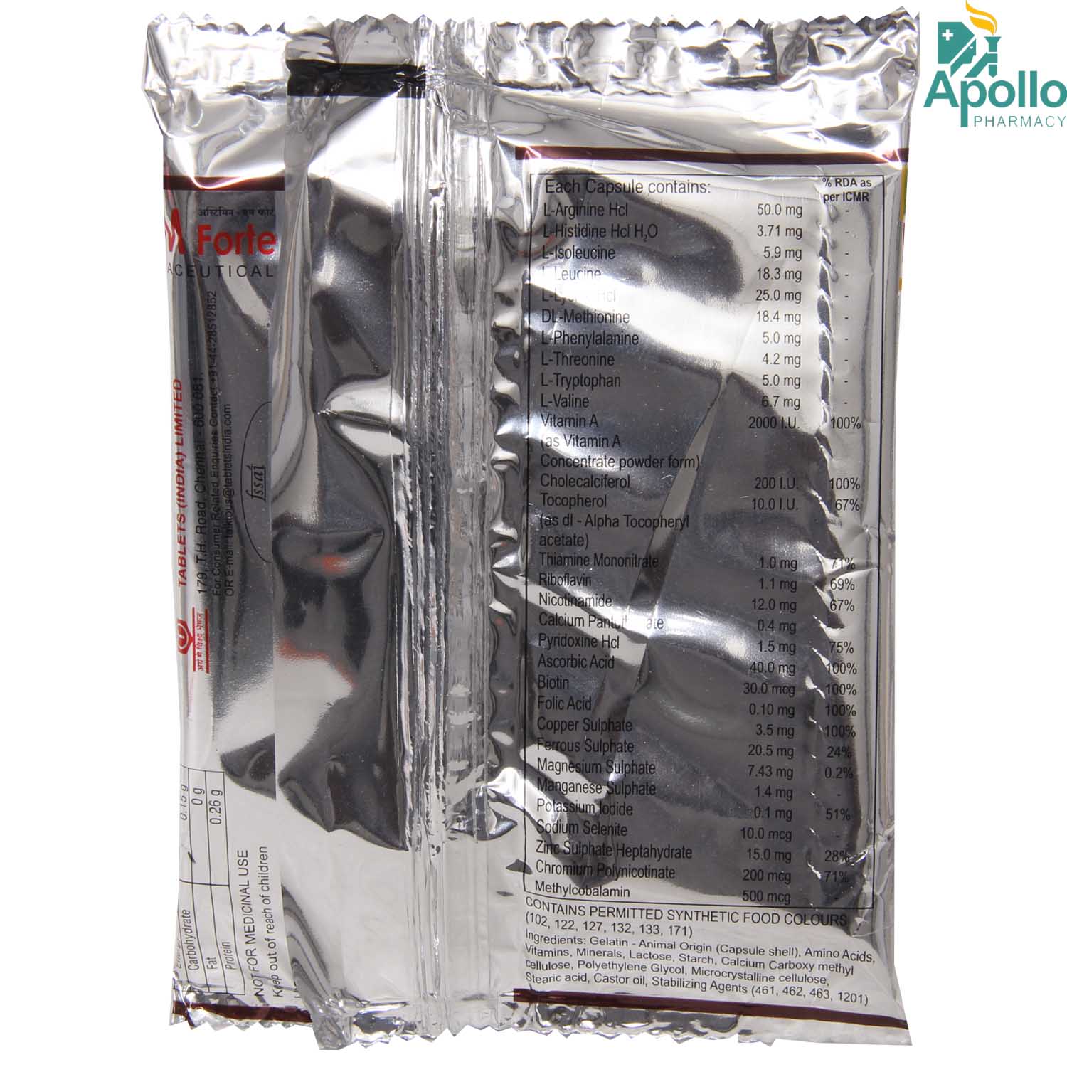 Astymin M Forte Capsule 30's Price, Uses, Side Effects, Composition ...