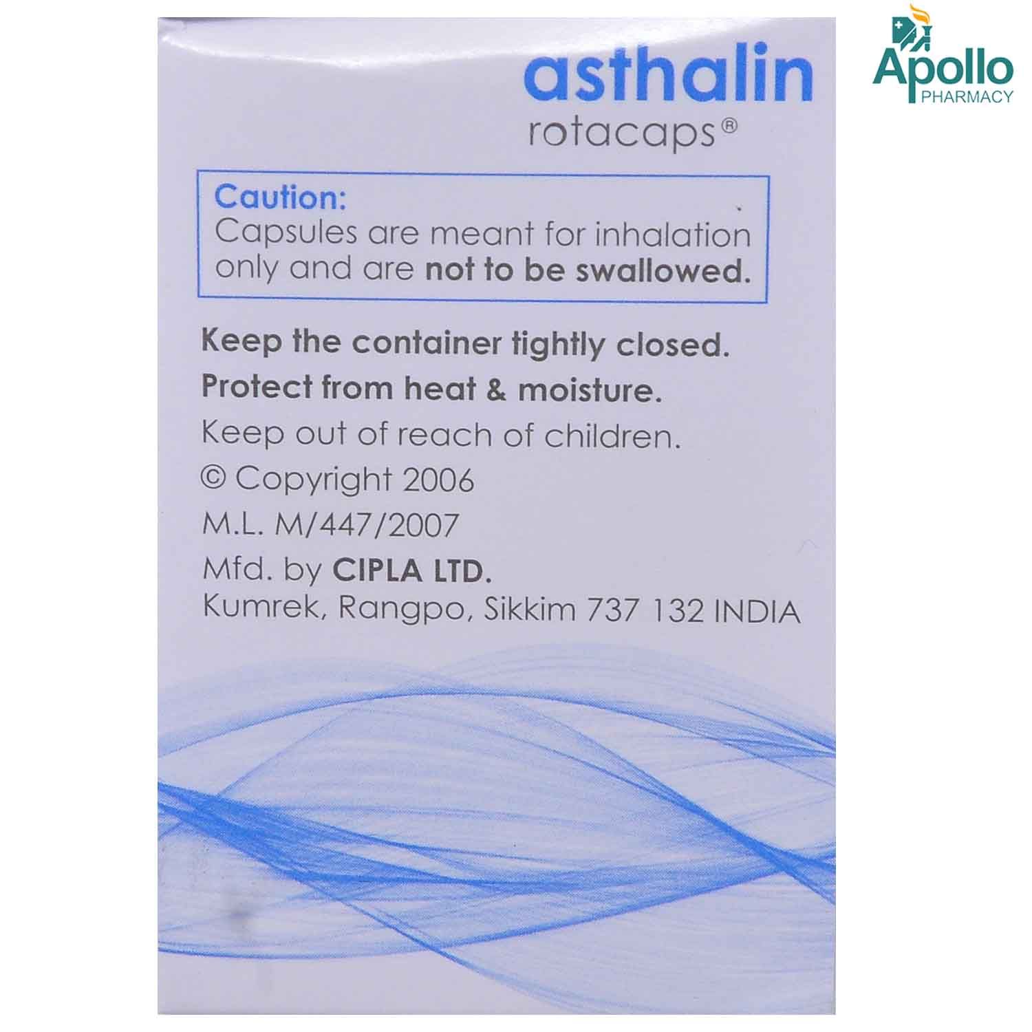 Asthalin Rotacaps 60's Price, Uses, Side Effects, Composition - Apollo ...