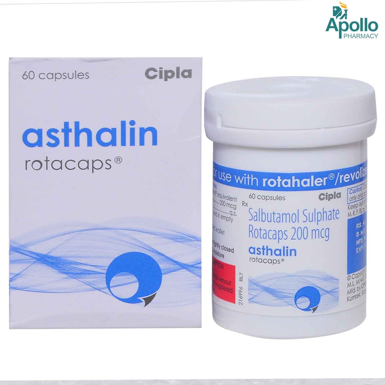 Asthalin Rotacaps 60's Price, Uses, Side Effects, Composition - Apollo ...
