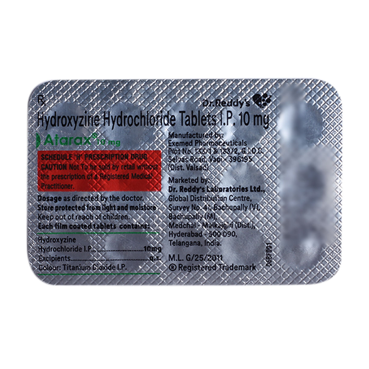 Atarax 10mg Tablet 15's Price, Uses, Side Effects, Composition - Apollo ...