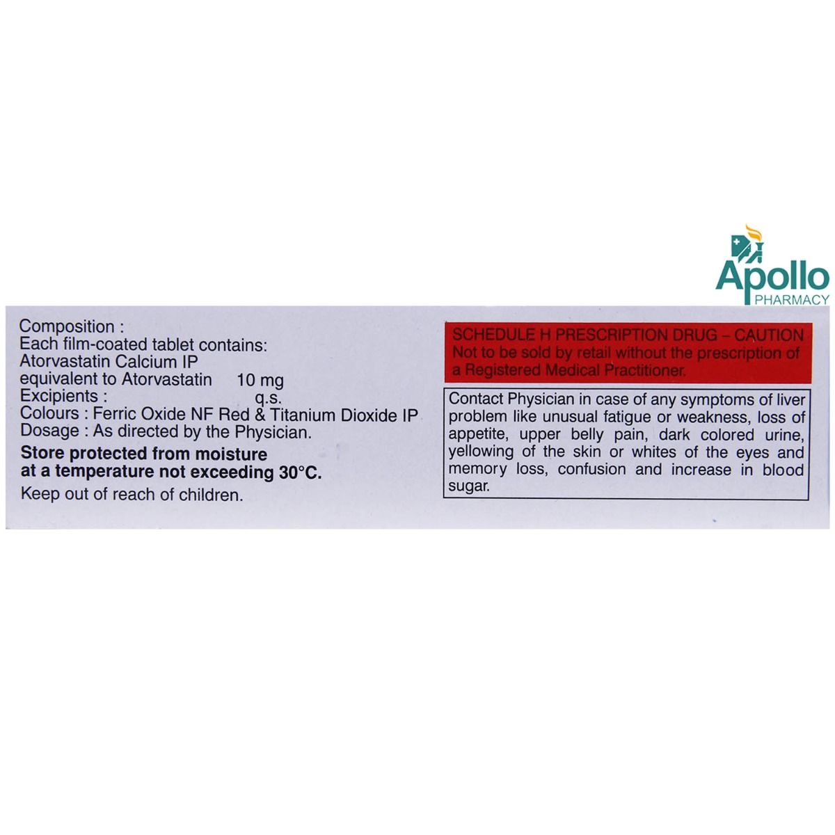 Atchol 10 Tablet 10's Price, Uses, Side Effects, Composition - Apollo ...