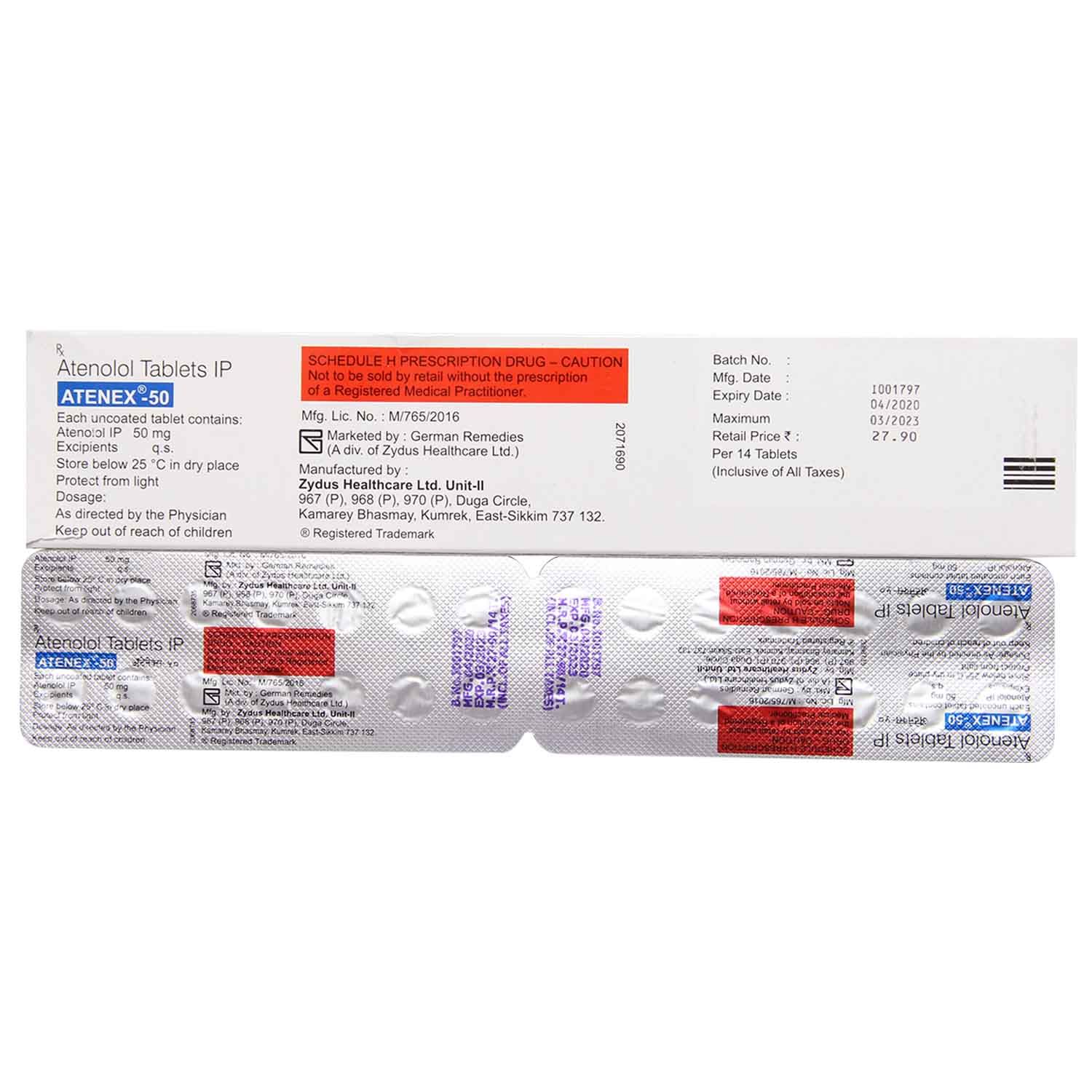 Atenex 50 Tablet 14's Price, Uses, Side Effects, Composition - Apollo ...