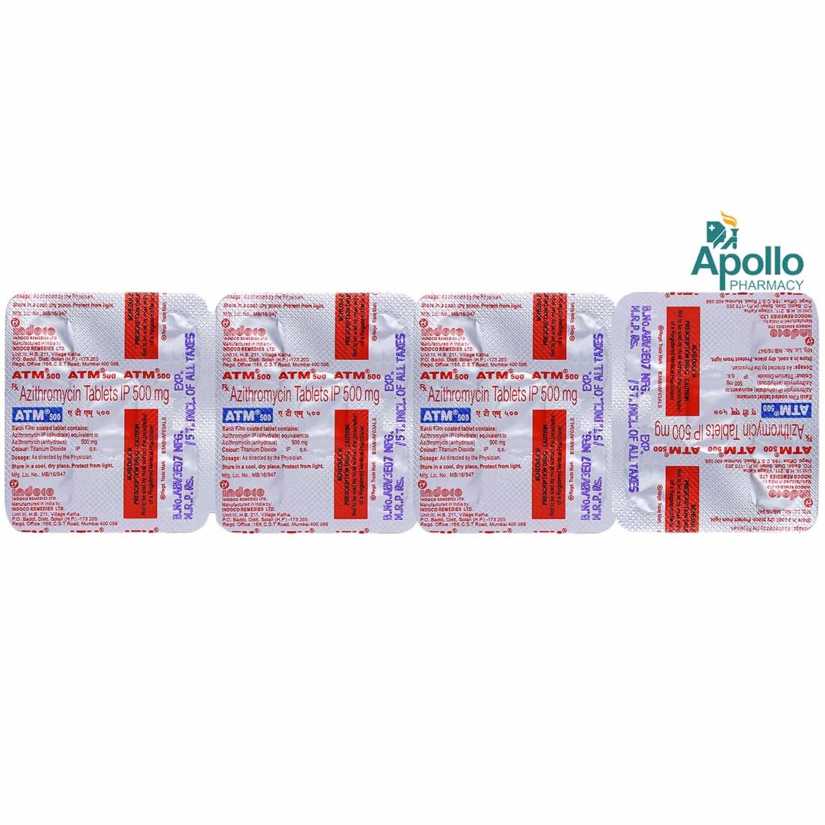 ATM 500 Tablet 5's Price, Uses, Side Effects, Composition - Apollo Pharmacy