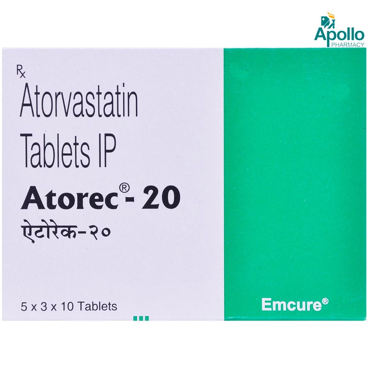 Atorec-20 Tablet 10's Price, Uses, Side Effects, Composition - Apollo ...