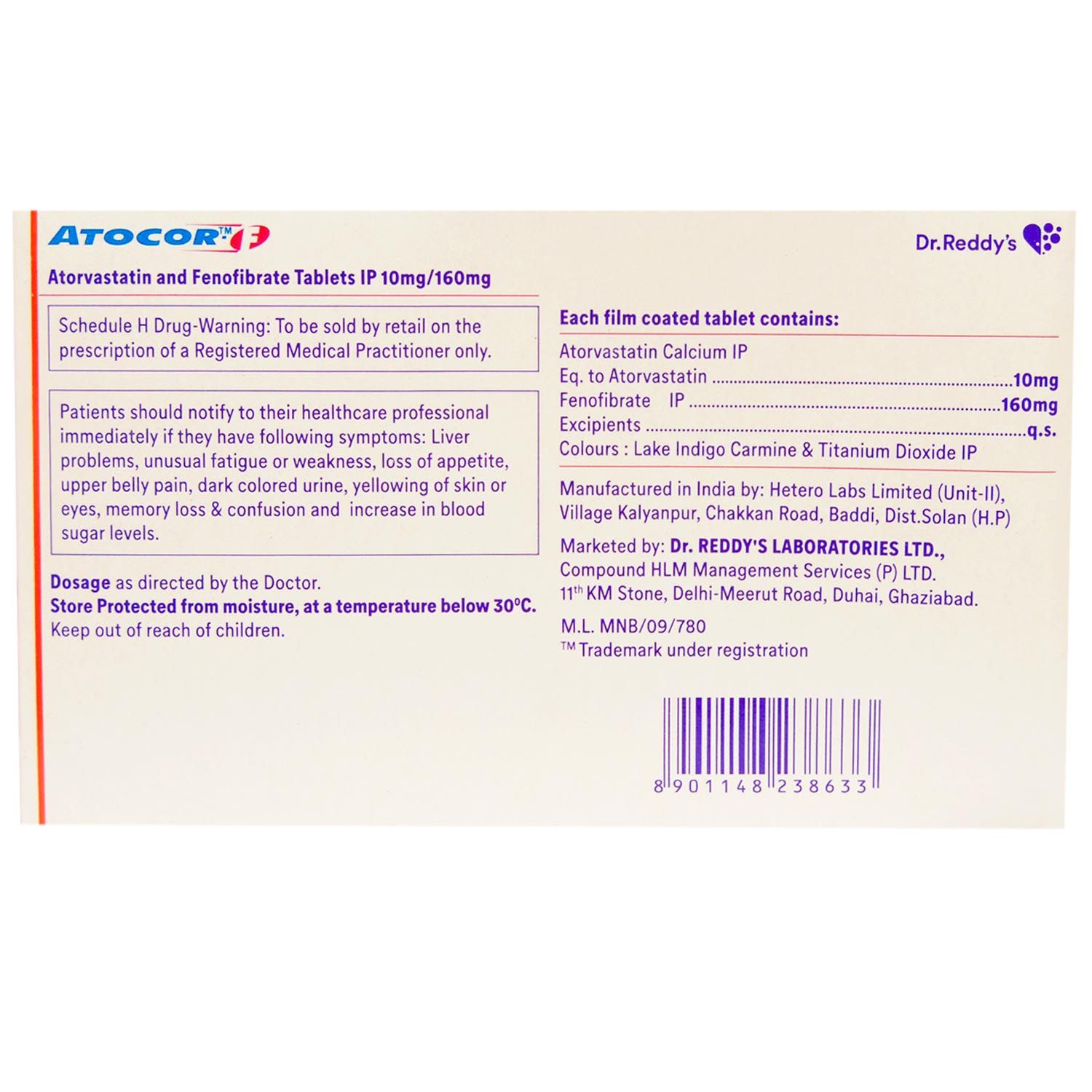 Atocor-F Tablet 15's Price, Uses, Side Effects, Composition - Apollo ...