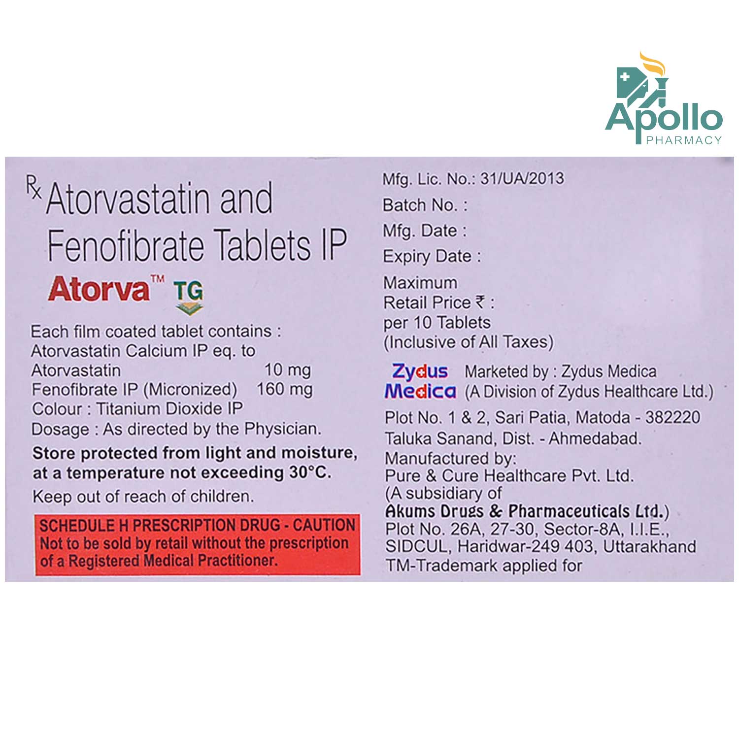 Atorva Tg Tablet Price, Uses, Side Effects, Composition - Apollo Pharmacy