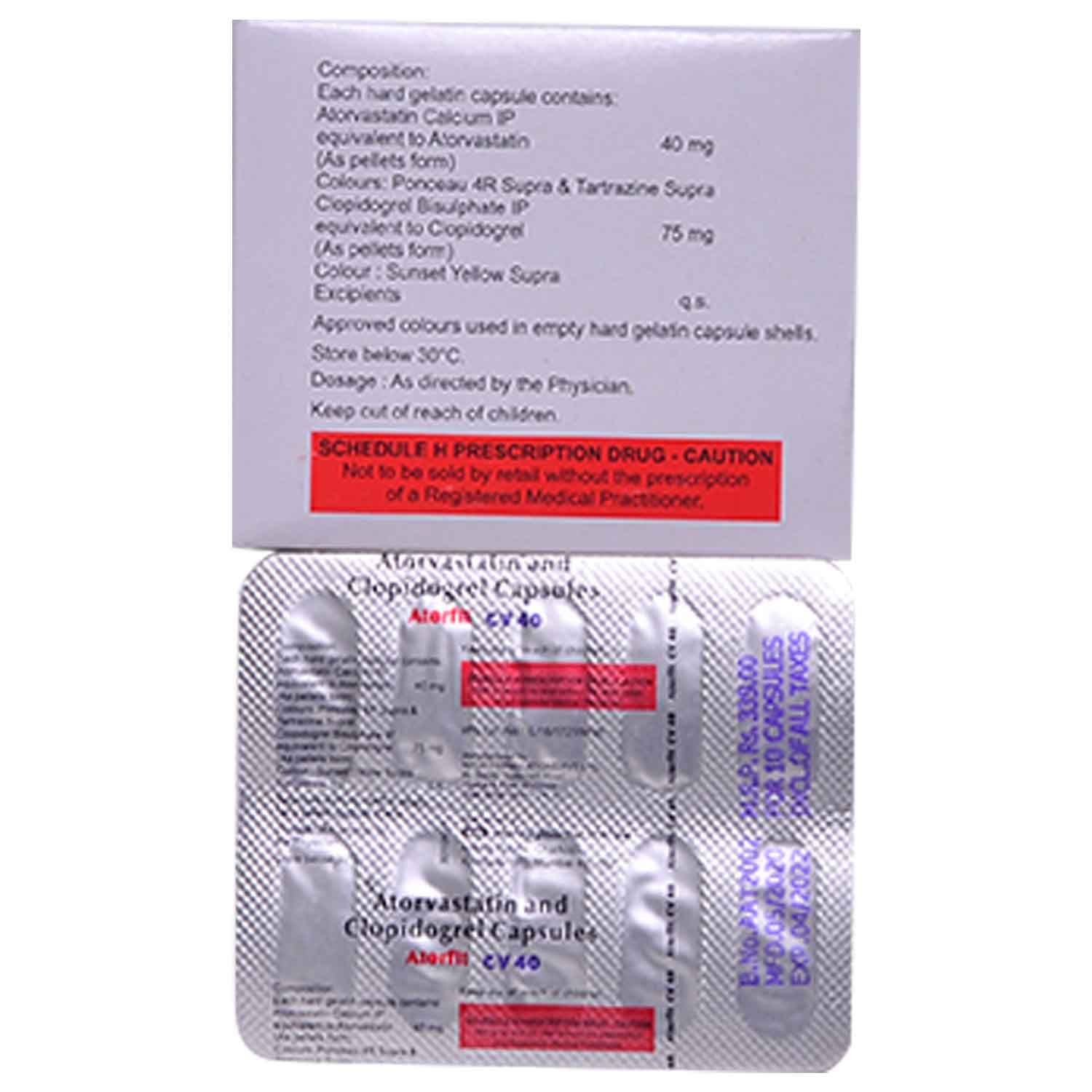 Atorfit CV 40 Capsule 10's Price, Uses, Side Effects, Composition ...