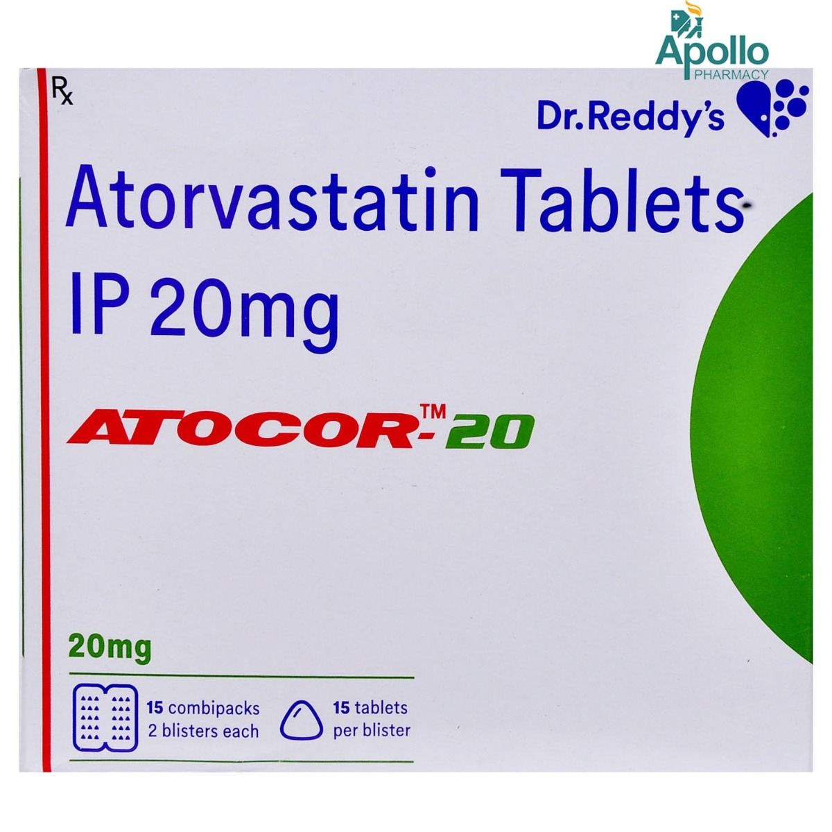 Atocor-20 Tablet 15's Price, Uses, Side Effects, Composition - Apollo ...