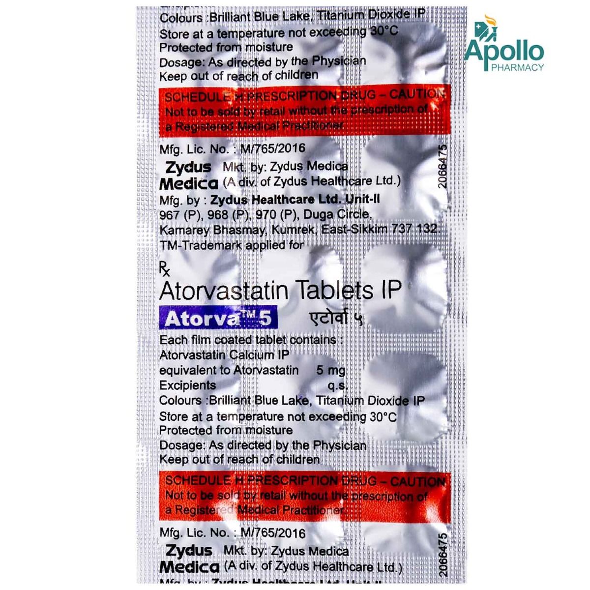 Atorva 5 Tablet 15's Price, Uses, Side Effects, Composition - Apollo ...