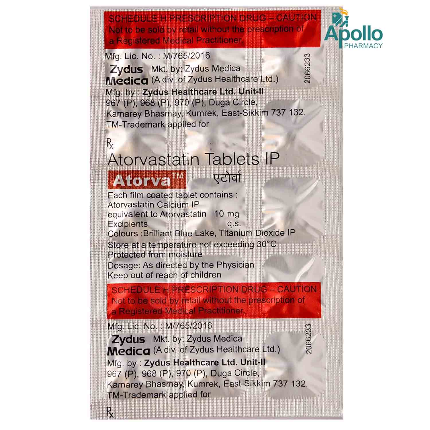 Atorva Tablet 15's Price, Uses, Side Effects, Composition - Apollo Pharmacy