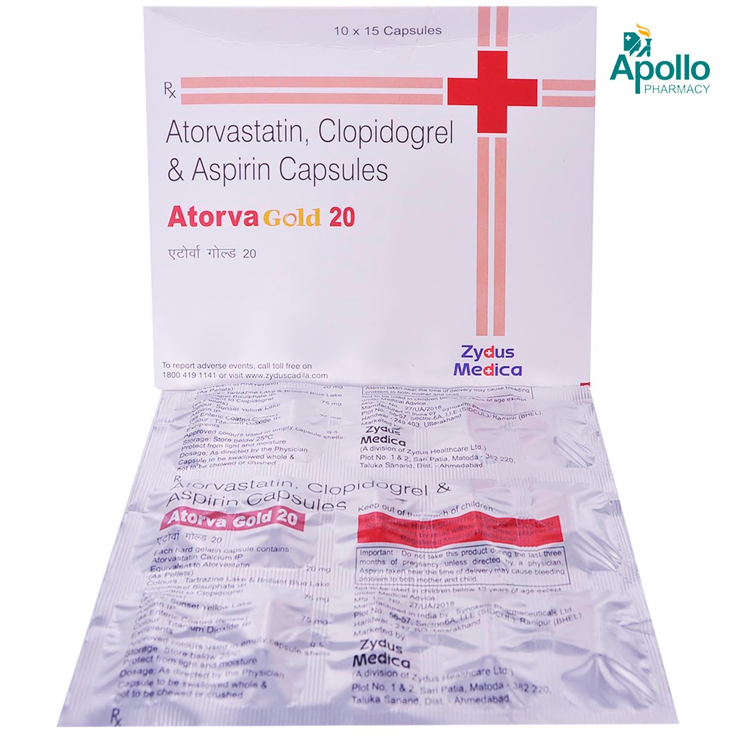 Atorva Gold 20 Capsule 15's Price, Uses, Side Effects, Composition ...
