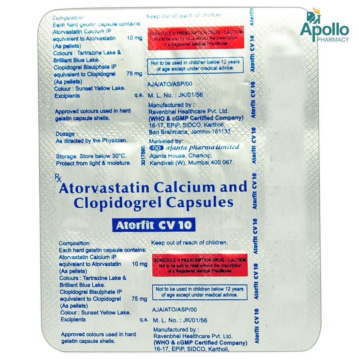 Atorfit CV 10 Capsule 15's Price, Uses, Side Effects, Composition ...