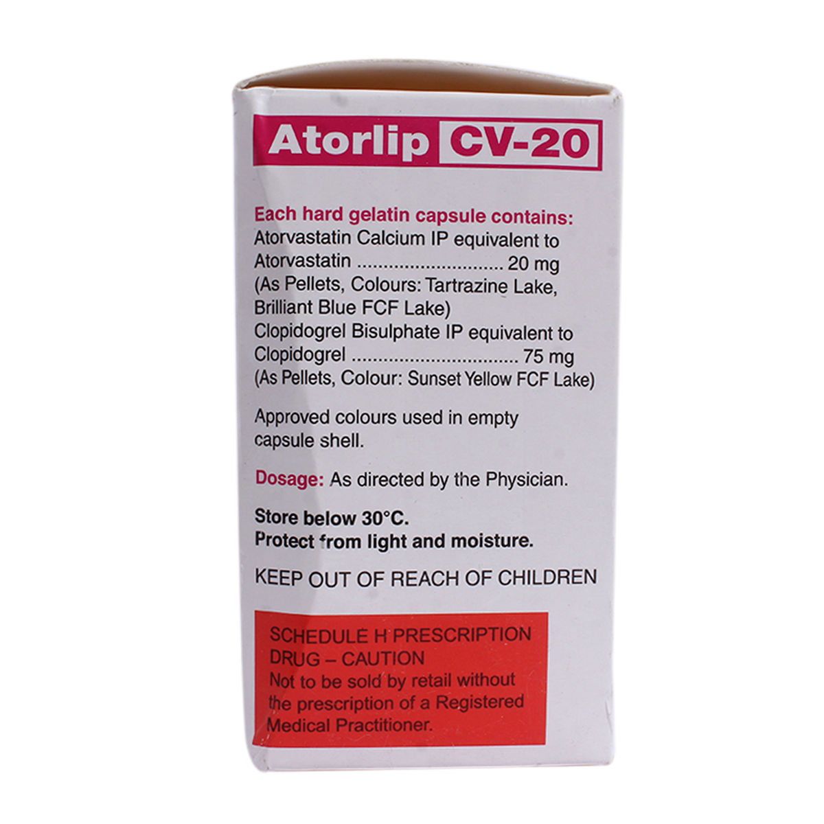 Atorlip Cv-20mg Capsule 10's Price, Uses, Side Effects, Composition ...