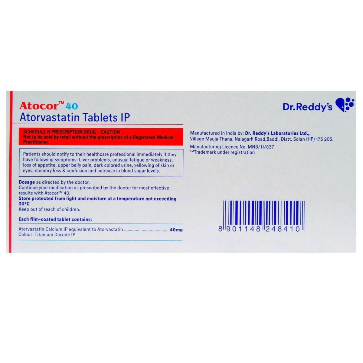 Atocor-40 Tablet 15's Price, Uses, Side Effects, Composition - Apollo ...