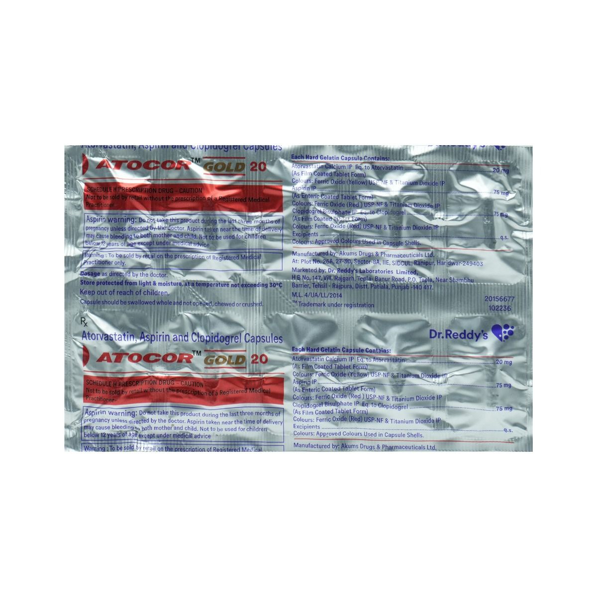 Atocor Gold 20 Capsule 10's Price, Uses, Side Effects, Composition ...