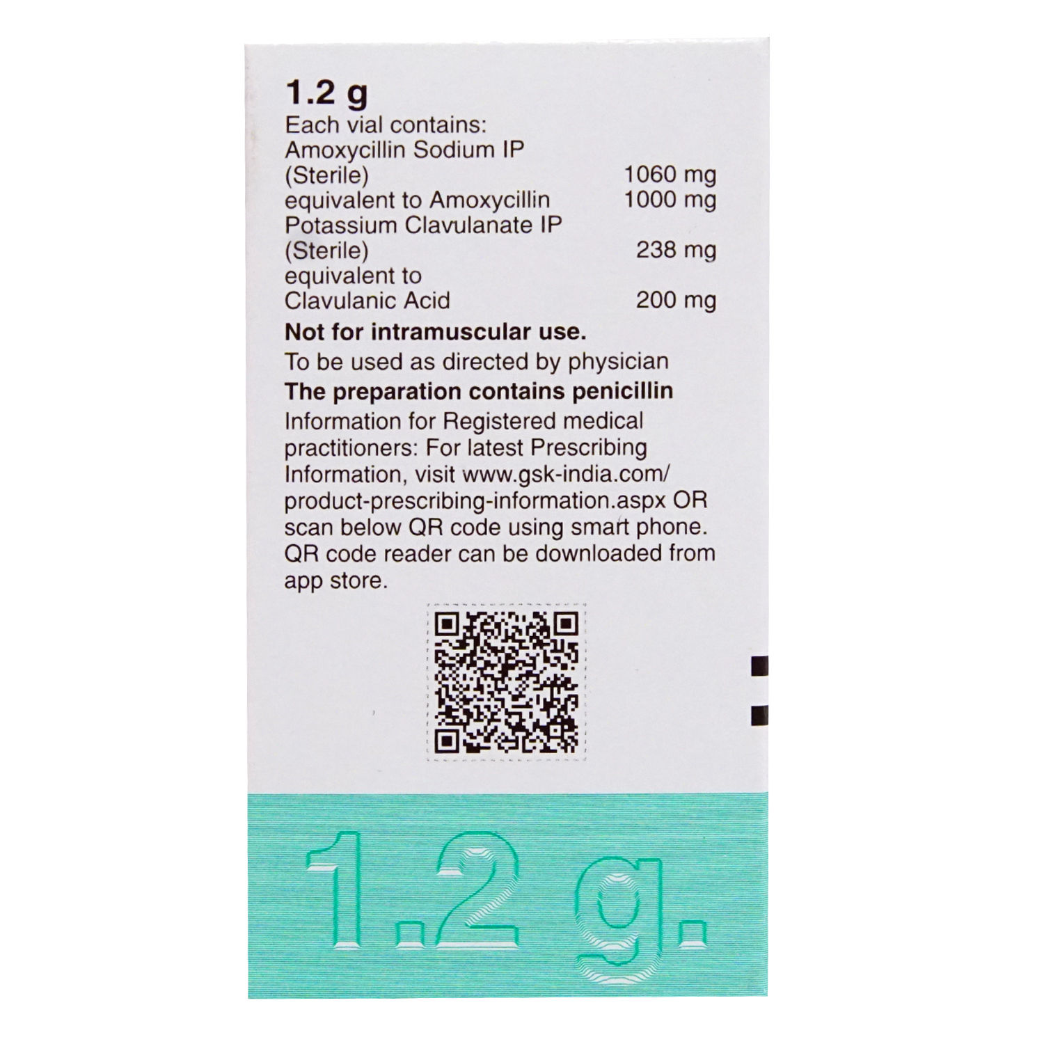 Augmentin 1.2 gm Injection 1's Price, Uses, Side Effects, Composition ...