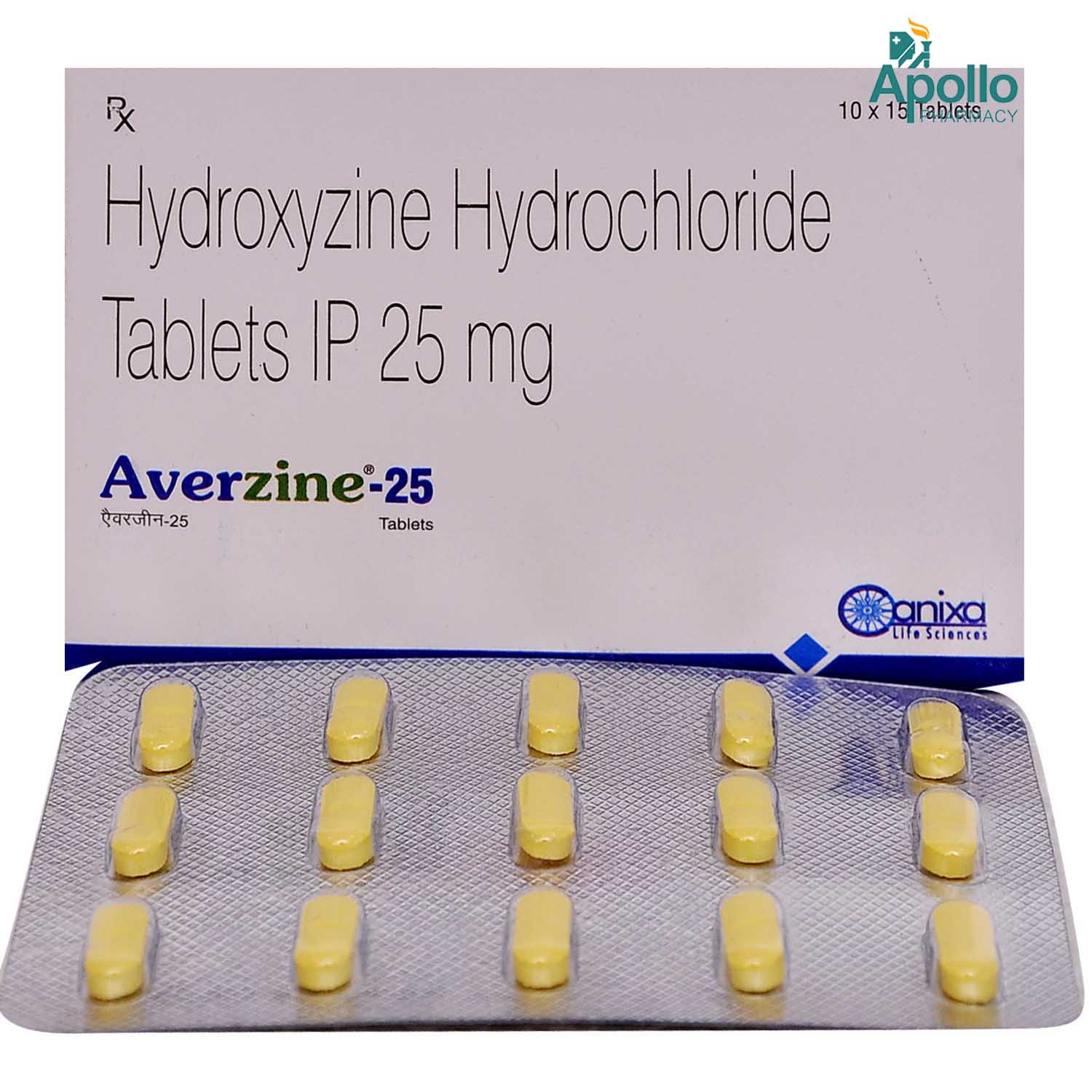 AVERZINE 25MG TABLET 15'S Price, Uses, Side Effects, Composition ...