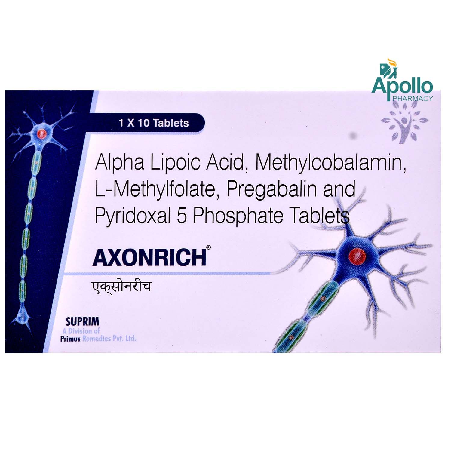 Axonrich Tablet 10's Price, Uses, Side Effects, Composition - Apollo ...