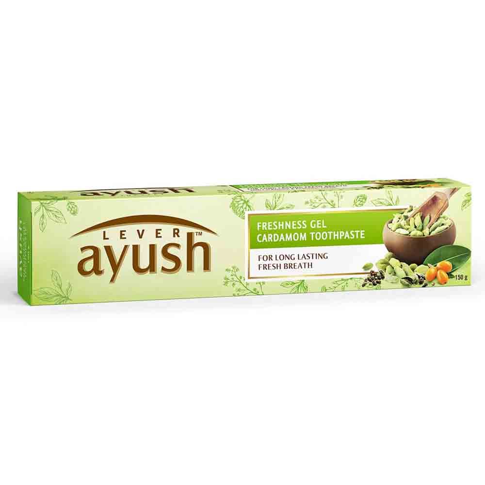 Lever Ayush Freshness Gel Cardamom Toothpaste, 150 gm Price, Uses, Side ...
