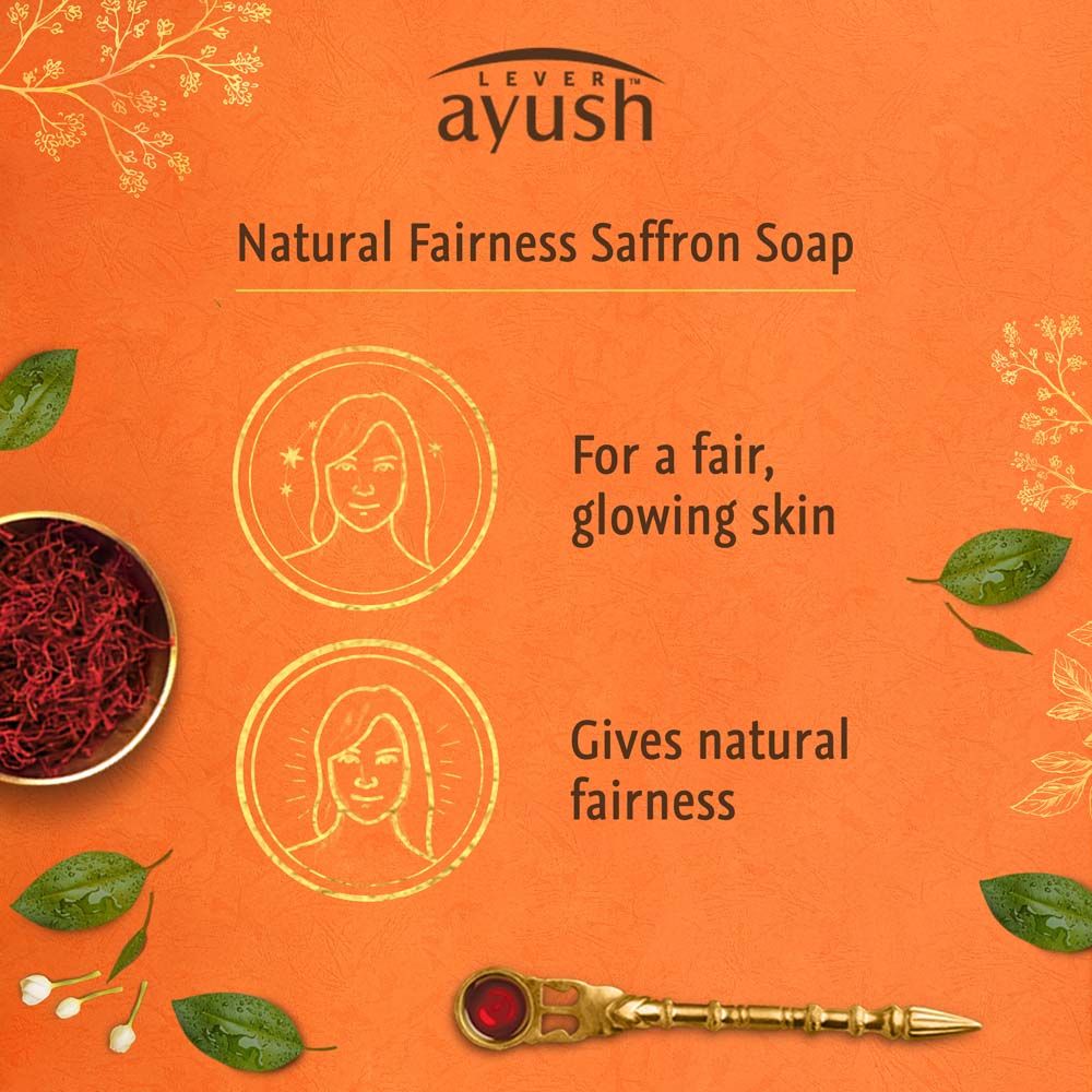Lever Ayush Natural Fairness Saffron Soap, 100 gm Price, Uses, Side ...