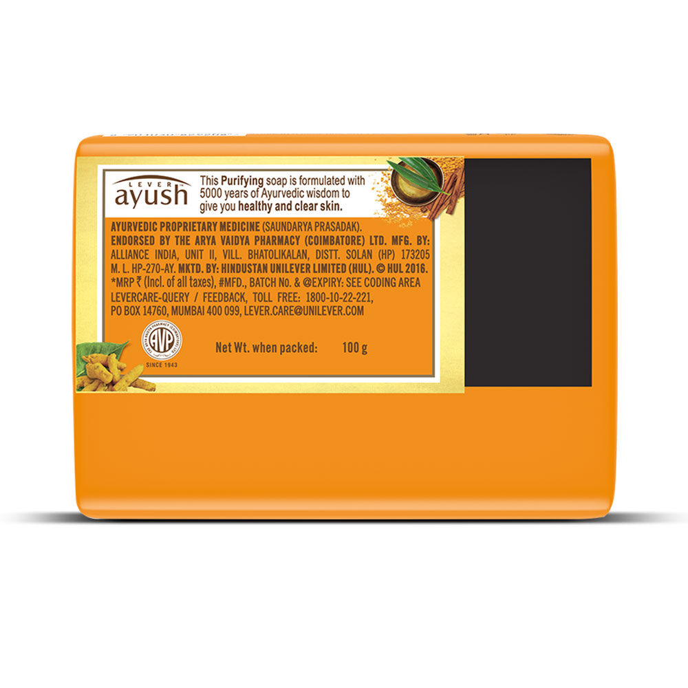 Lever Ayush Purifying Turmeric Soap, 100 gm Price, Uses, Side Effects ...