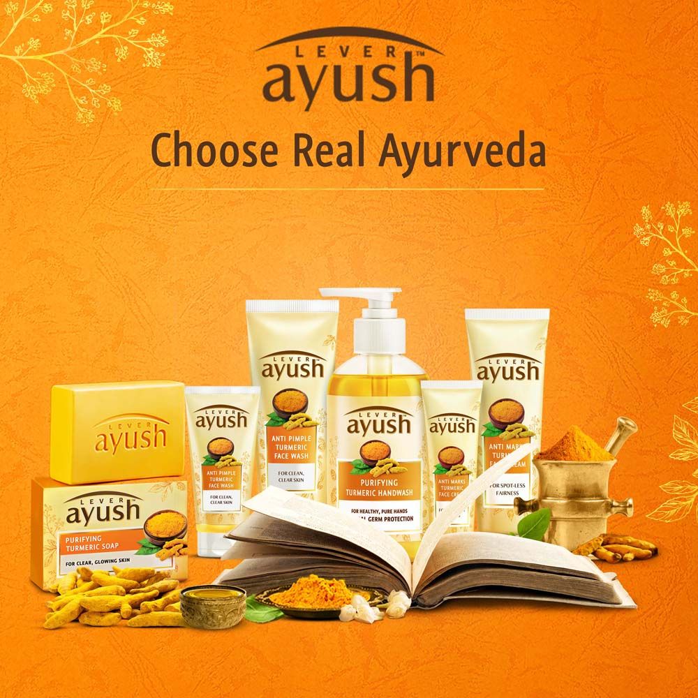 Lever Ayush Purifying Turmeric Soap, 400 gm (4 x 100 gm) Price, Uses ...