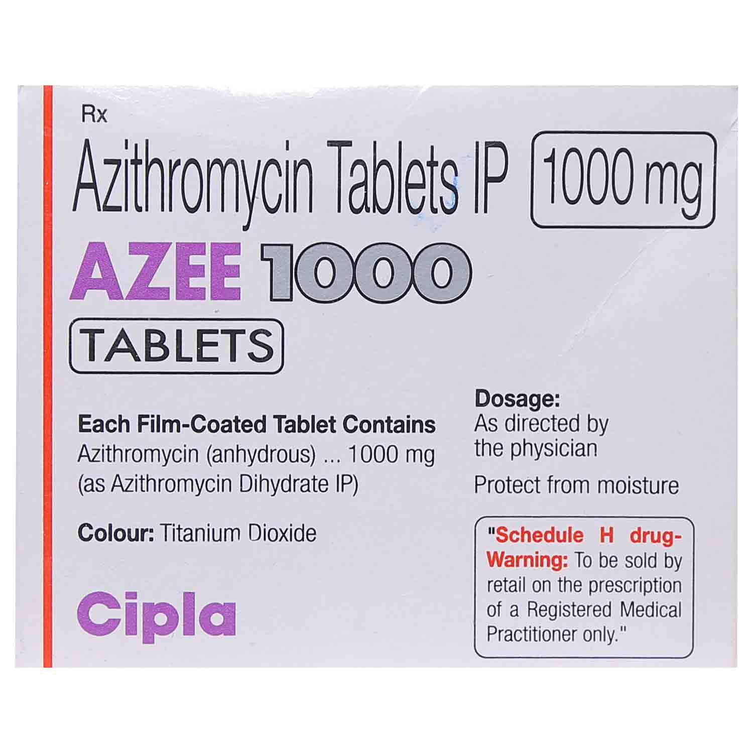 Azee 1000 mg Tablet 1's Price, Uses, Side Effects, Composition - Apollo Pharmacy