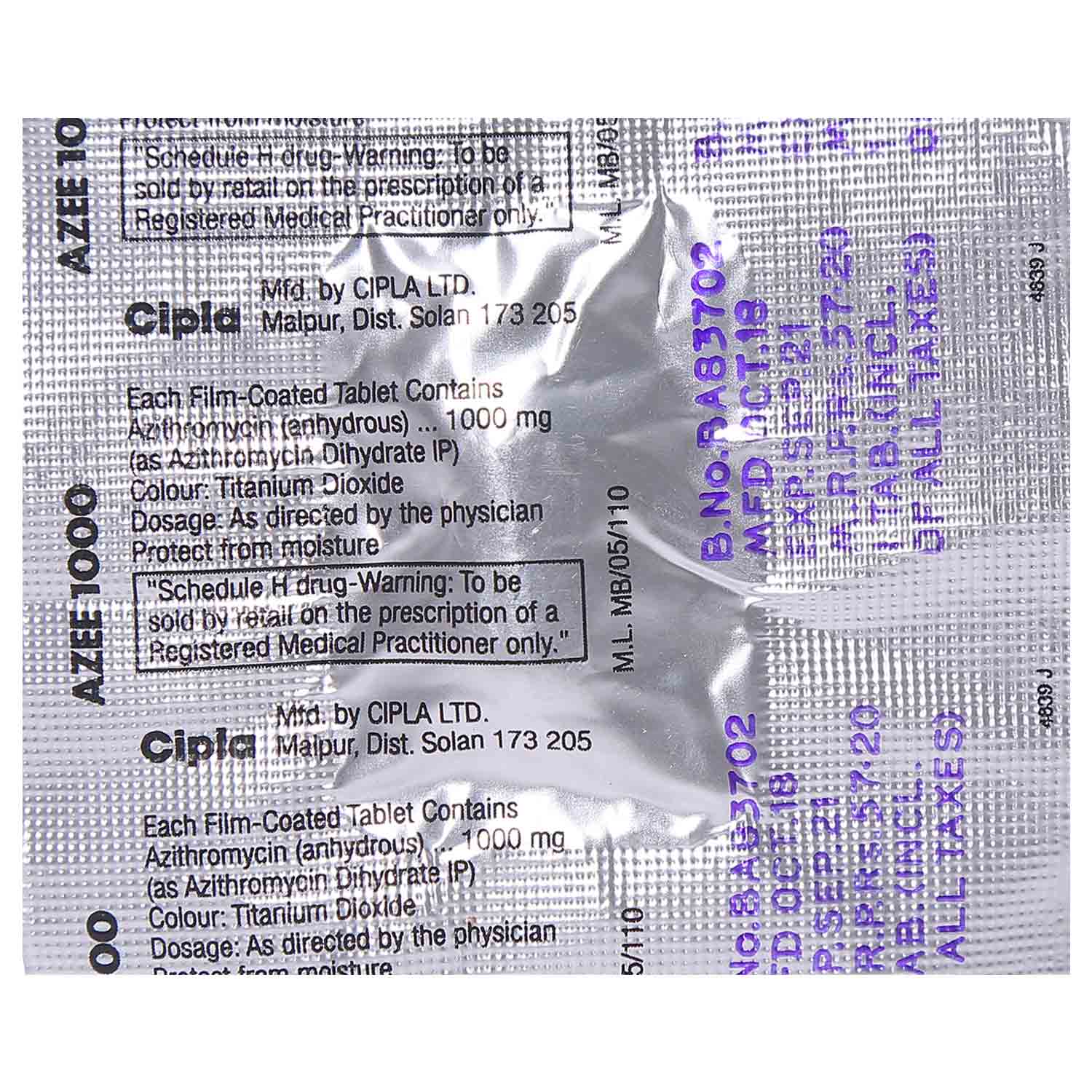 Azee 1000 mg Tablet 1's Price, Uses, Side Effects, Composition - Apollo ...